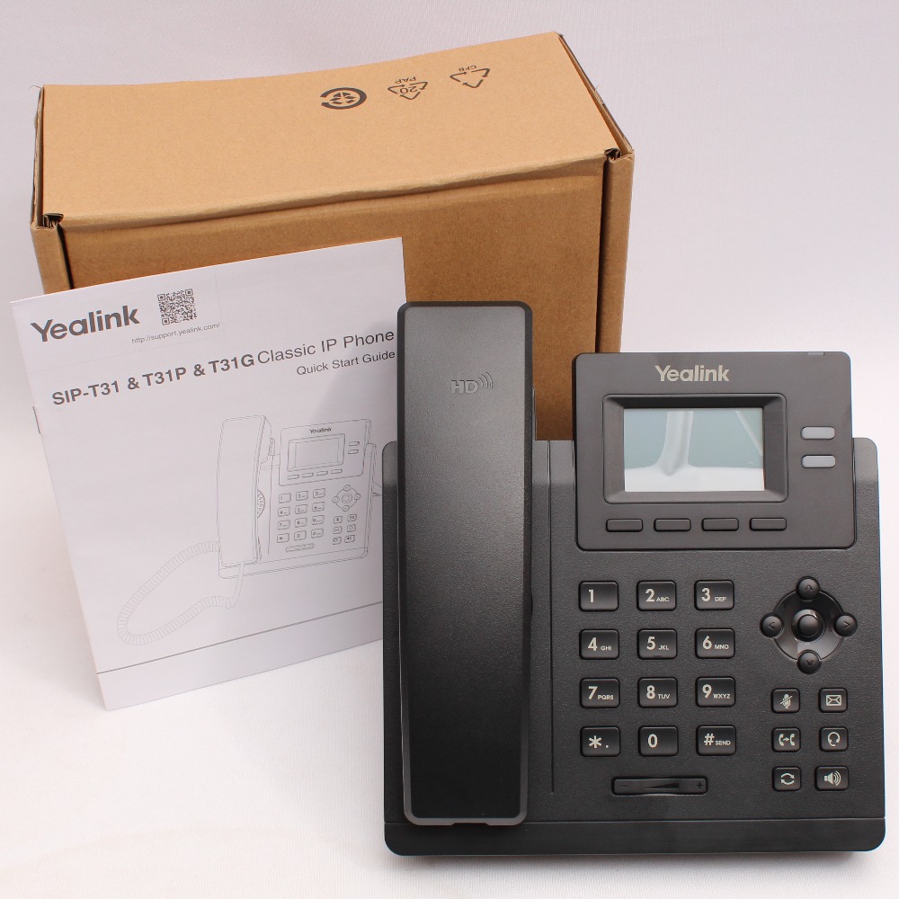 New Yealink SIP-T31P Classic IP Desk Phone - Black New - Own4Less